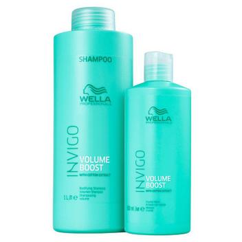 Kit Wella Invigo Volume Boost Shampoo 1 Litro e Máscara 500g - Wella ...