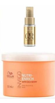 Kit Wella Nutri-enrich Mascara 500ml + Óleo Oil Reflect 30ml - Kit de ...