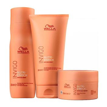 Kit Wella Nutri Enrich - Shampoo Nutri Enrich 250ml + Condicionador ...