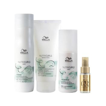 Kit Wella Pro Nutricurls - Sh E Cond E Leave-In E Óleo - Wella ...