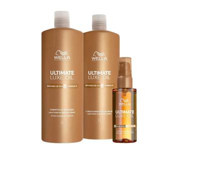 Kit Wella Profissional Shamp + Cond 1L + Óleo Luxe Oil 100ml - Kit de ...