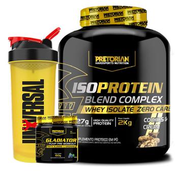 Kit Whey Protein Iso Blend Complex 2kg +PréTreino Gladiator 150g ...
