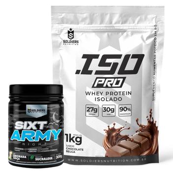 Kit: Whey Protein Isolado ISO PRO 1kg + Pré-Treino Sixt Army - Soldiers ...