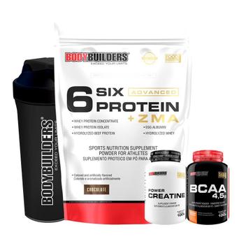 Kit Whey Protein Isolado Six Gold+ Zma 2Kg+ Power - Bodybuilders - Kit ...