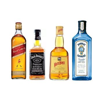 Kit Whisky JD + Red Label + White Horse + Gin Bombay - JW + JD + White ...