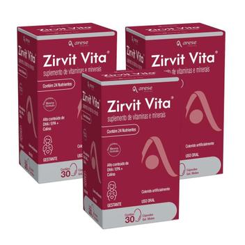 Kit Zirvit Vita Com 3 Caixas De 30 Cápsulas Moles Cada - ARESE PHARMA ...