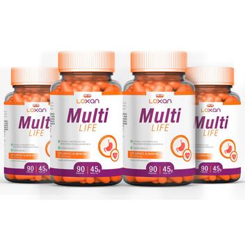 Kit4 - 4 Caixas de Multi Life 90 Cápsulas Loxan - LOXAN SUPLEMENTOS ...