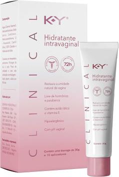 KY Clinical Hidratante Intravaginal 30g Gel com Ácido Lático e Vitamina ...