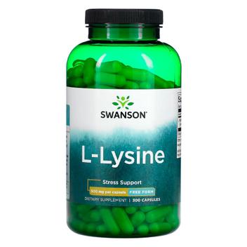 L-Lisina 500mg Swanson Free Form 300 Caps Importado - Cuidados com o ...