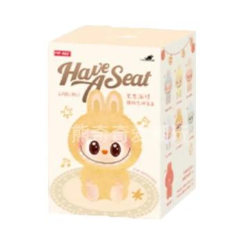 Labubu sentado festa vinil rosto brinquedo de pelúcia labub caixa cega ...