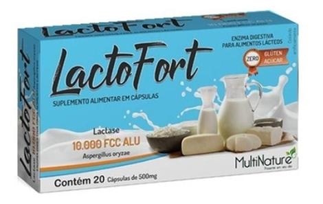 Lacto Fort 10.000 Fcc Alu 500Mg C/20 Cápsulas - Multinature - Lactase ...