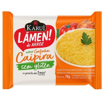 Lámen De Arroz Sem Glúten Karui Sabor Galinha Caipira 78G - Macarrão Instantâneo / Miojo / Lámen ...