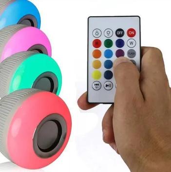 Lâmpada Bluetooth Led Caixa De Som Com Controle Rgb Musical - BCS ...