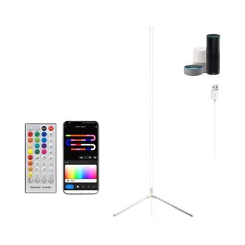 Lâmpada de Assoalho de Canto LED RGB - 160cm - Ajustável com Tuya WiFi ...