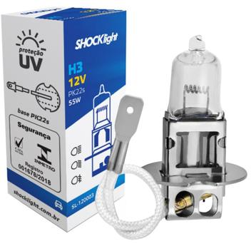 Lâmpada Halógena Standard Shocklight H3 3200k 55w 12v Pk22s - Lâmpada ...