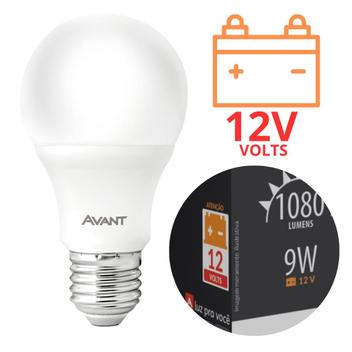 Lâmpada Led 9w 12v volts E27 para ligar em Bateria Luz Branca Avant ...
