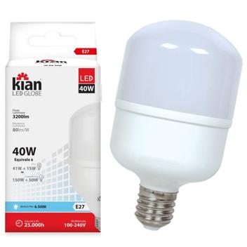 Lâmpada Led Bulbo 40W Forte Potente Branco Frio 6500k Bivolt Super ...