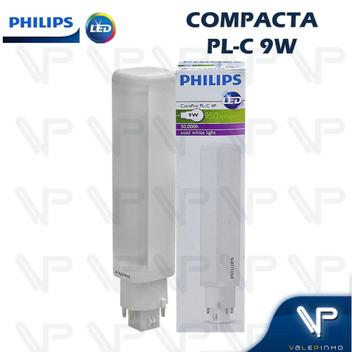 Lâmpada led compacta plc 4pinos philips 9w 4000k(branco neutro)g24q-3 ...