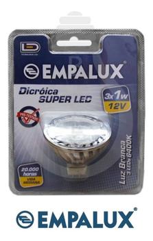 Lâmpada LED Dicroica Super 12v 3w - Empalux - Lâmpada Dicróica ...