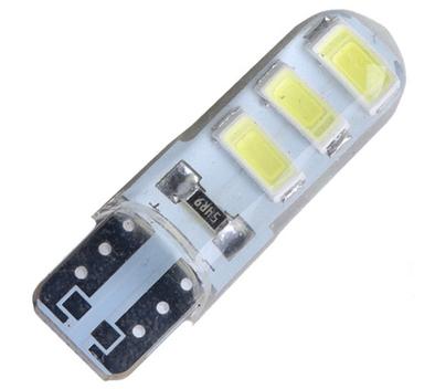 Lampada t10 siliconada 6 led 5630 w5w branco 12v - MFL - Lâmpada para Carro - Magazine Luiza