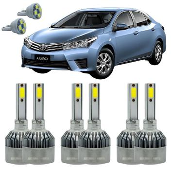 Lâmpadas Super Led Corolla 2015 Em Diante Kit Farol E Milha - Autovex ...