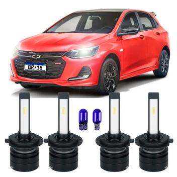 Lâmpadas Super Led Onix Premier 20 21 22 Farol Baixo Alto H7 ...