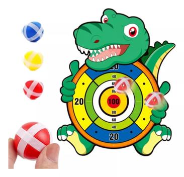 Lançamento Tiro Ao Alvo Montessori Sticky Ball Bola Dino - MEGA TOYS ...