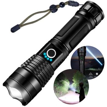 Lanterna tática Emergência Super laser Hiper zoom potente recarregável ...