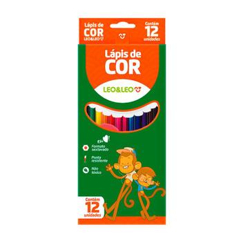 Lápis 12 Cores Sextavado Flex - Leo&Leo (Leonora) - Lápis de Cor ...