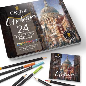 Lápis de Cor Castle Art Supplies Urban Sketching - Conjunto com 24 ...