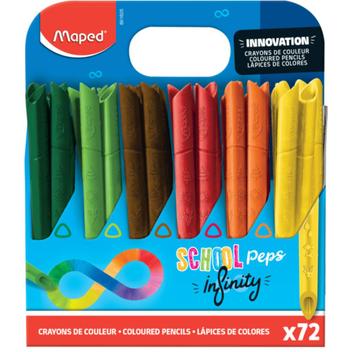 Lapis de cor colorpeps infinity school caixa com 72 cores 861605 ...