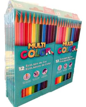 Lápis De Cor Multicolor 12 Cores Sextavado Atacado 12 Caixas - Lápis de ...