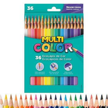 Lápis de Cor Multicolor 36 Cores EcoLápis - Lápis Grafite - Magazine Luiza