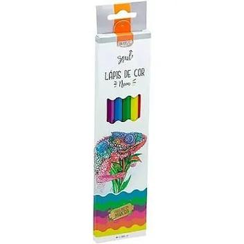 Lápis de Cor Neon - 6 cores - BRW - Material Escolar - Magazine Luiza