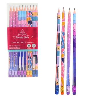 Lápis de escrever win paper com borracha - 10 lápis feminino - Lápis ...