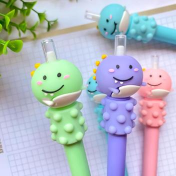 Lápis Infinito Anti Stress Retrátil Dinossauro - Daiso - Pop It Fidget ...