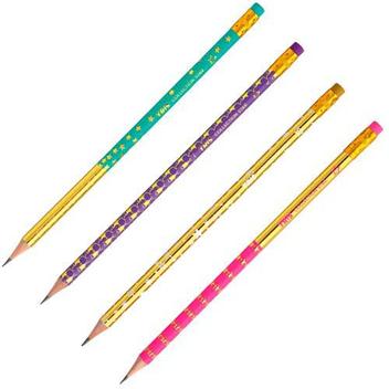 Lápis Preto HB borracha Tris Collection Star 4 unidades - Lápis Grafite - Magazine Luiza