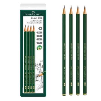 Lapis preto tecnico 9000 mix hb/2b/4b/6b hexagonal - Faber-Castell ...