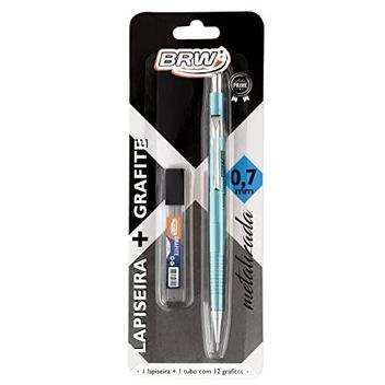 Lapiseira 0.7Mm Metalizada Azul C/Grafite - BRW - Lapiseira Técnica ...