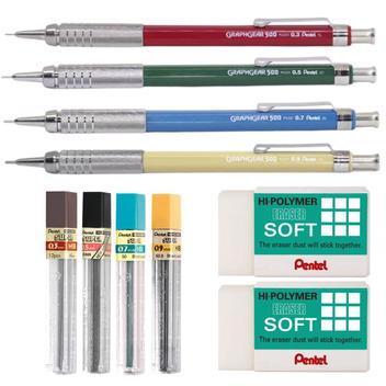 Lapiseira Técnica Profissional Graphgear 500 Mina Hb PENTEL - Lapiseira ...