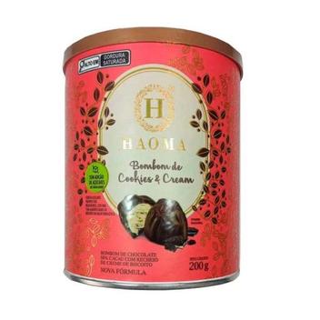 LATA BOMBOM DE CHOCOLATE COM COOKIES & CREAM HAOMA 200G - Bombom ...