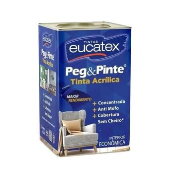 Latex Acrilico Fosco 18 litros Peg Pinte Eucatex - Tinta para Parede ...