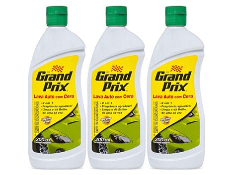 Lava Auto com Cera Grand Prix 200ml - Kit 3 Unidades - Cera Automotiva ...