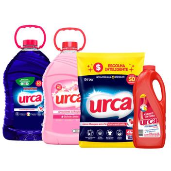 Lava Roupas Liquido Urca Azul 5l + Lava Roupas pó Urca Concentrado ...