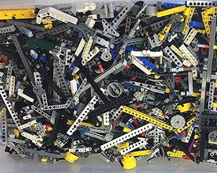LEGO 2 Libra Bulk Lot! Peças aleatórias técnicas, engrenagens, vigas. 2 ...