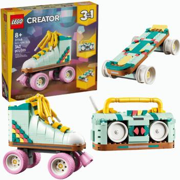 LEGO Creator 3 em 1 Patins Retro Colorido 342 Peças 8+ 31148 - Blocos ...
