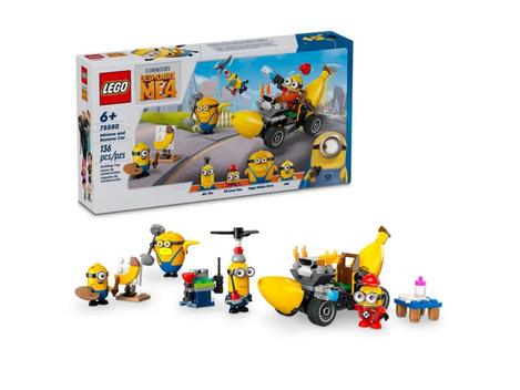 Lego Meu Malvado Favorito 4 Minions e Carro Banana 136 Peças - 75580 ...