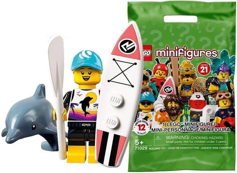 LEGO Série 21 - Minifigura Surfista de Remo - Bonecos - Magazine Luiza