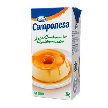 Leite Condensado Semi Desnatado Camponesa 395G Embaré - Embar - Leite ...