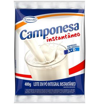 Leite Em Pó Integral Camponesa Instantâneo 400G Embaré - Embar - Leite ...